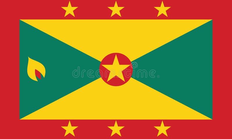 Flag of Grenada. Grenada Flag Official Colors and Proportion Digital ...