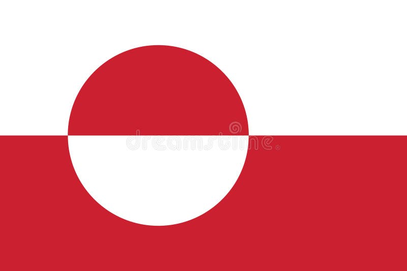 Flag of Greenland. Greenland Flag Official Colors and Proportion ...