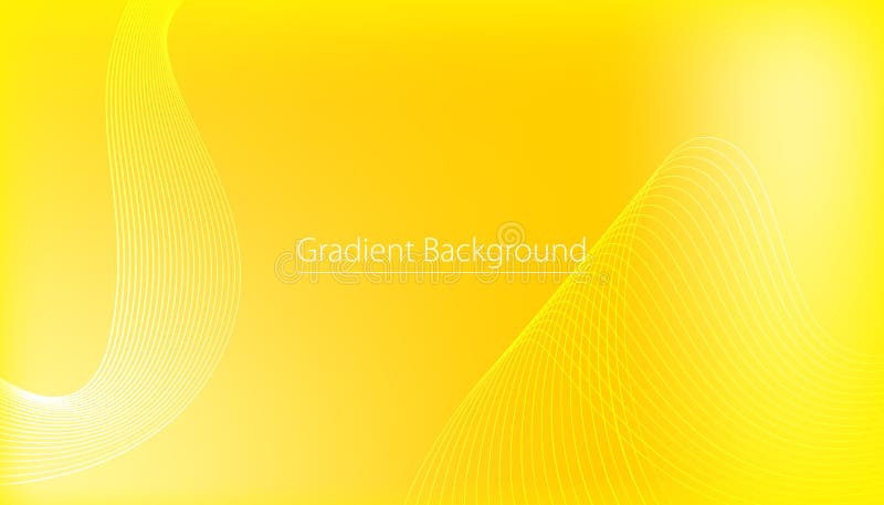 Yellow Gradient Abstract Background with Flowing Wave Lines. Wavy Lines ...