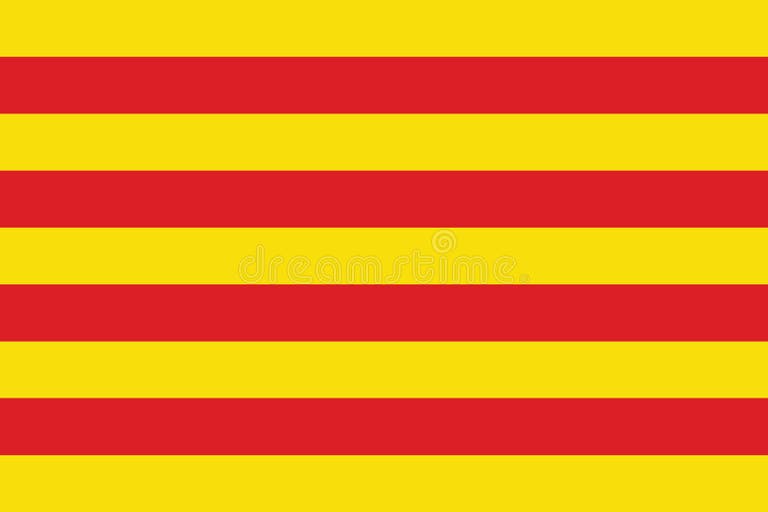 Flag of Catalonia. Catalonia Flag Official Colors and Proportion ...