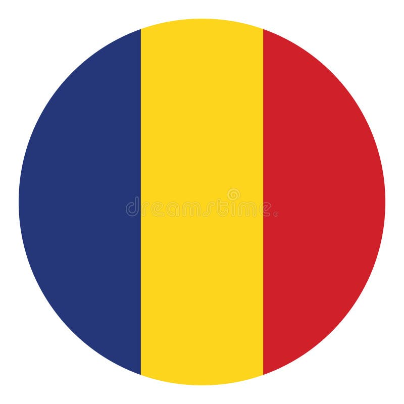 Flag of Romania. Romania Circle Flag Logo Icon Computer Vector ...