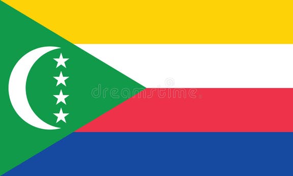 Flag of Comoros. Comoros Flag Official Colors and Proportion Digital ...