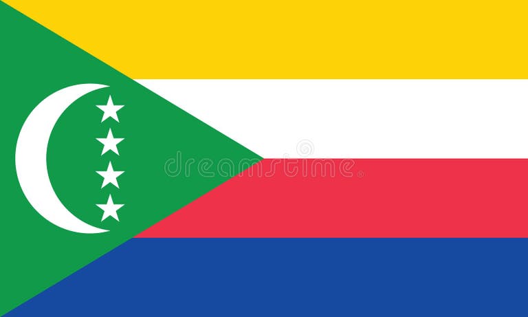Flag of Comoros. Comoros Flag Official Colors and Proportion Digital ...