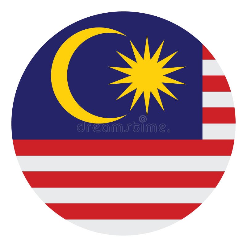 Flag of Malaysia. Malaysia Circle Flag Logo Icon Computer Vector ...