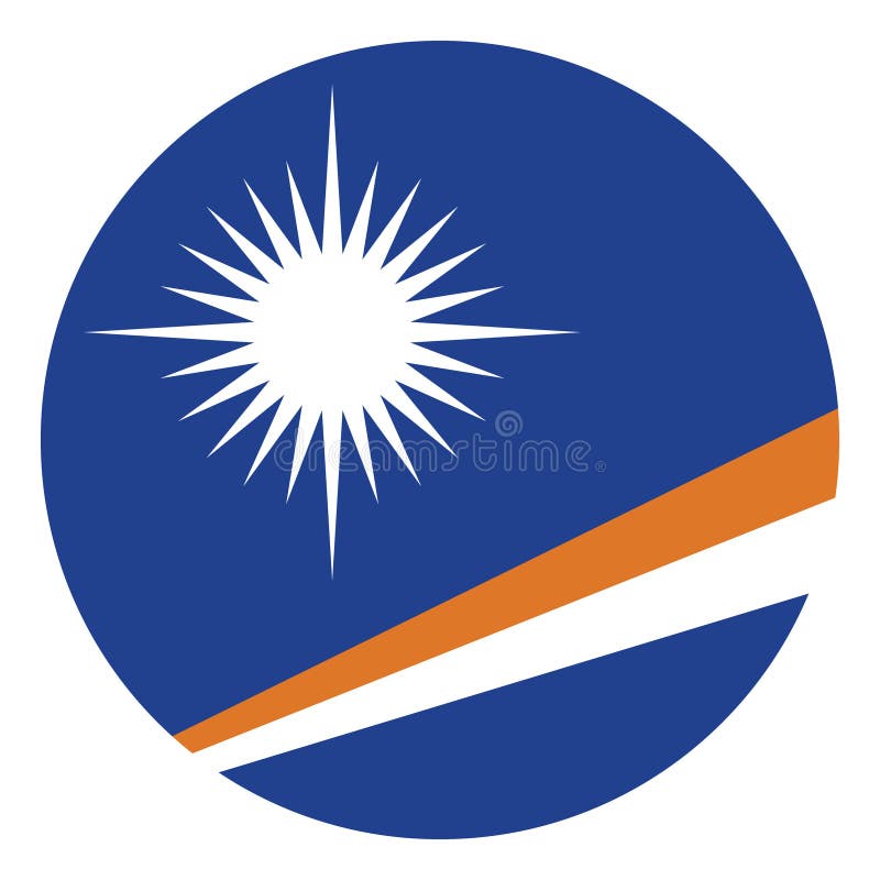 Flag of Marshall Islands. Marshall Islands Circle Flag Logo Icon ...