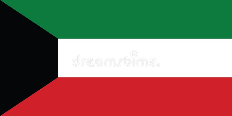 Flag of Kuwait. Kuwait Flag Official Colors and Proportion Digital ...