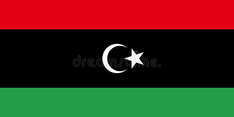 Flag of Libya. Libya Flag Official Colors and Proportion Digital Vector ...