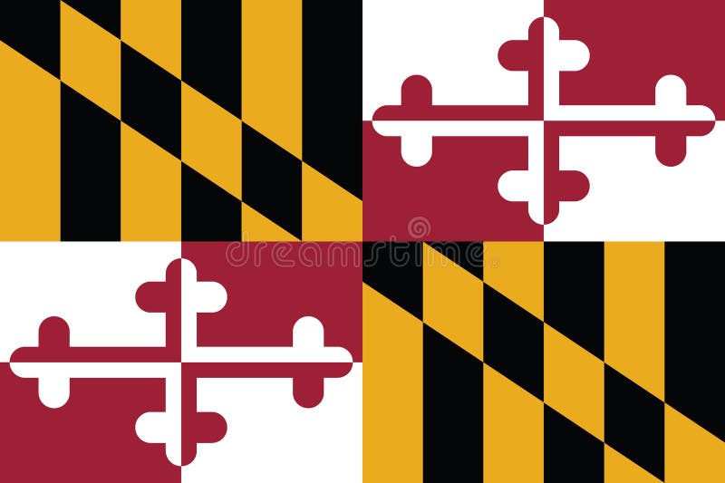 Maryland Flag Official Colors and Proportion Digital Vector ...