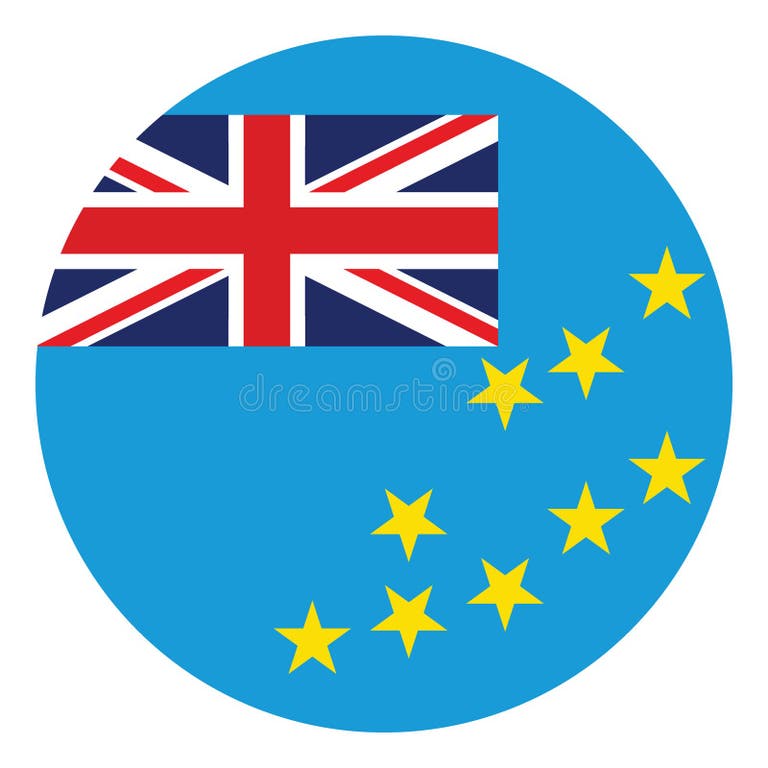 Flag of Tuvalu. Tuvalu Circle Flag Logo Icon Computer Vector ...