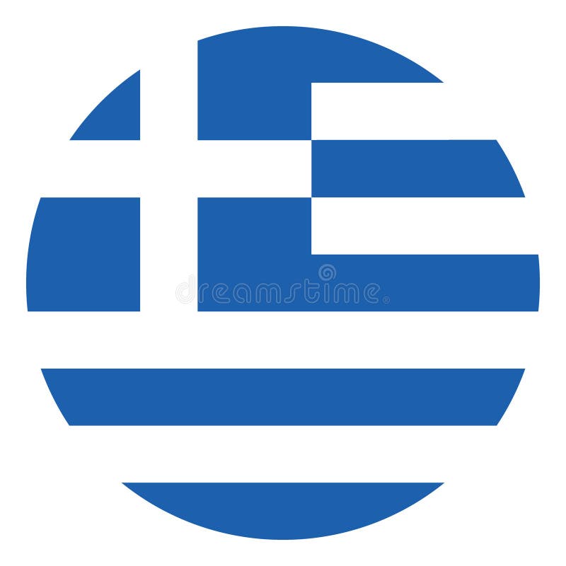 Flag of Greece. Greece Circle Flag Logo Icon Computer Vector ...