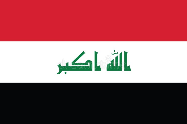 Flag of Iraq. Iraq Flag Official Colors and Proportion Digital Vector ...