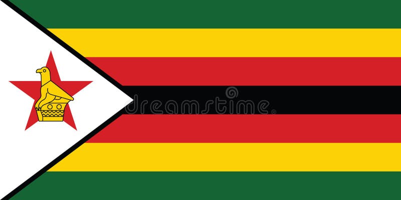 Flag of Zimbabwe. Zimbabwe Flag Official Colors and Proportion Digital ...