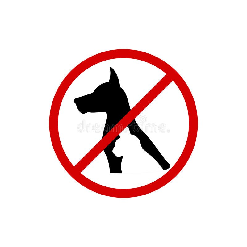 Animals Prohibition Sign. Stop Pets Sign. Dog and Cat Not Allowed Sign ...