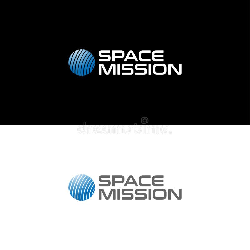 Space Mission Logo – Modern Technology Logo with Futuristic Blue Sphere ...