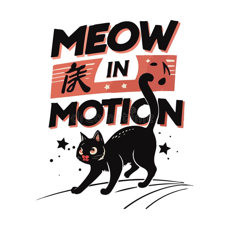 Mew and Motion: Curious Kitten Vector Stock Vector - Illustration of ...
