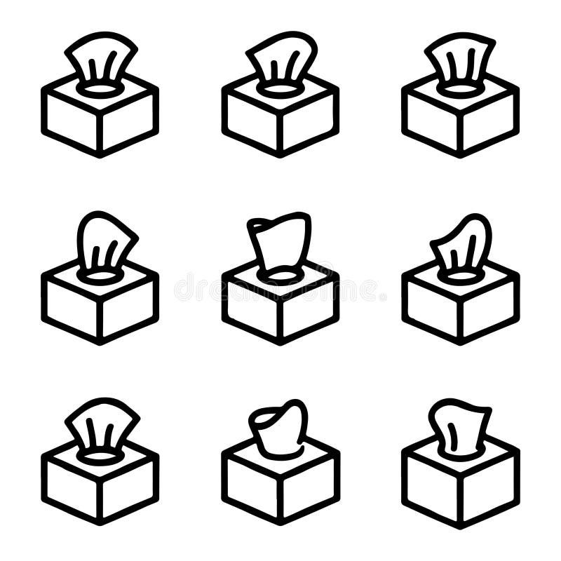 Facial Tissue Icon Stock Illustrations – 1,686 Facial Tissue Icon Stock ...