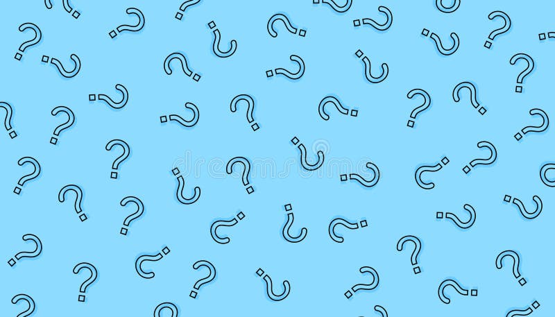 Question Mark Pattern Abstract Background. Question Marks Doodle Icons ...