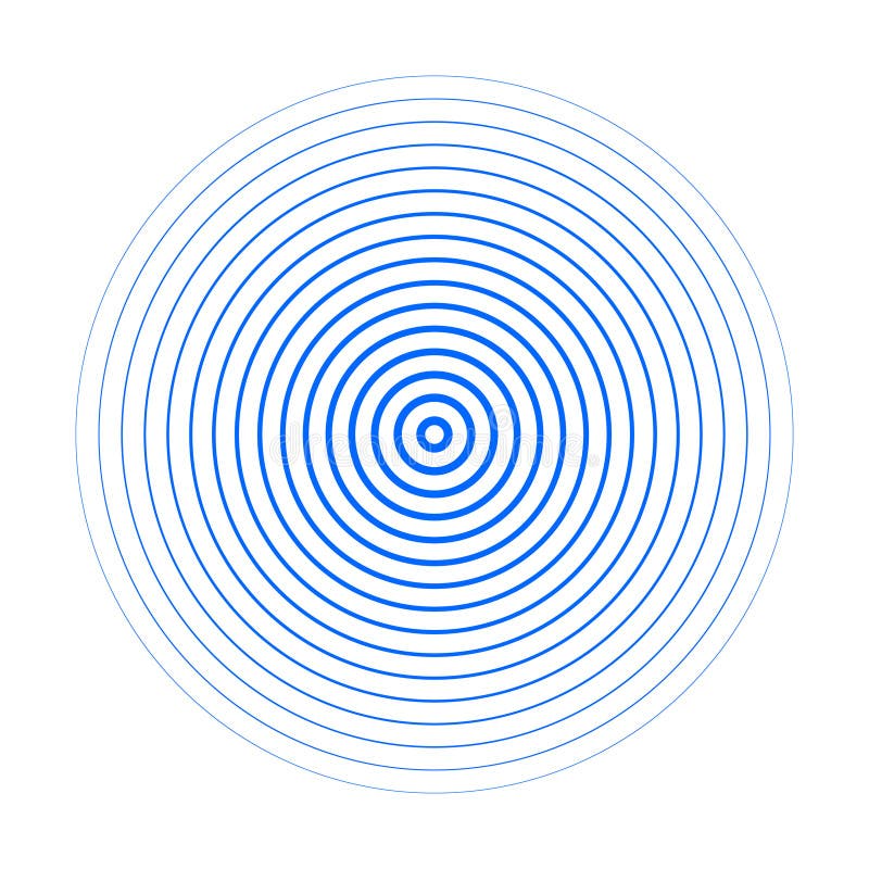 Concentric Circle Elements. Color Ring. Sound Wave. Monochrome Graphic ...