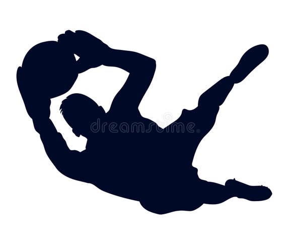 Football Player Silhouettes Vector Illustration. Stock Illustration ...
