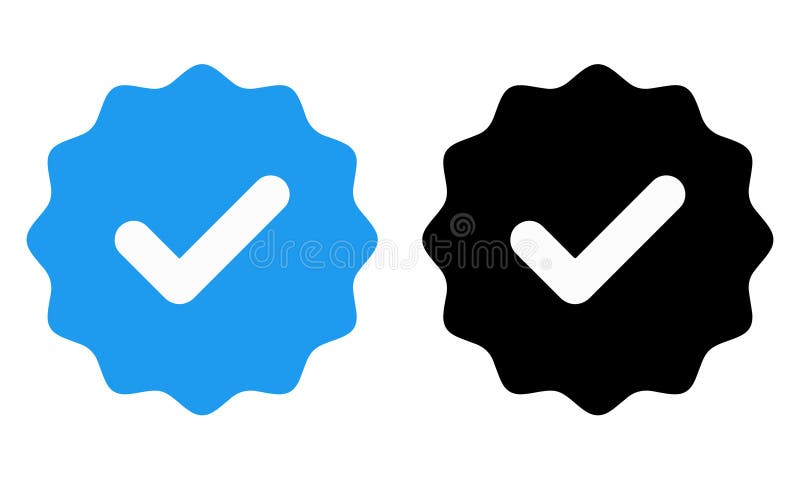 Blue Tick Check Icon Transparent Png. Social Media Verified Badge ...