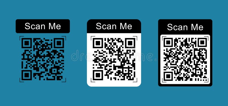 Qr Code Frame Vector Set. Labels for Pay in Shop. Qr Code Mock Up Stock ...