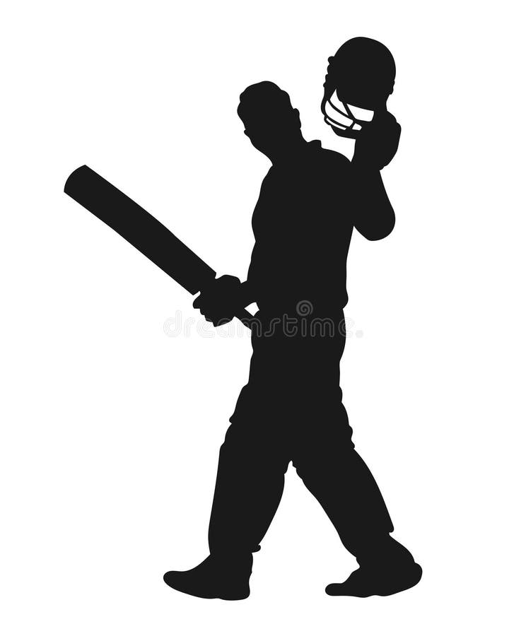 Silhouettes of Cricket Players – Artistic Vector Design Stock Vector ...