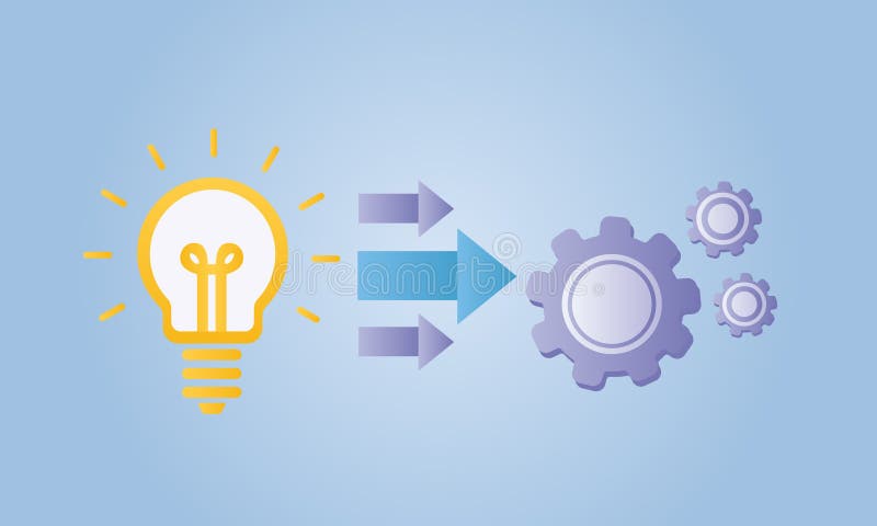 Systematic Idea and Process Icons. Stock Vector - Illustration of font ...