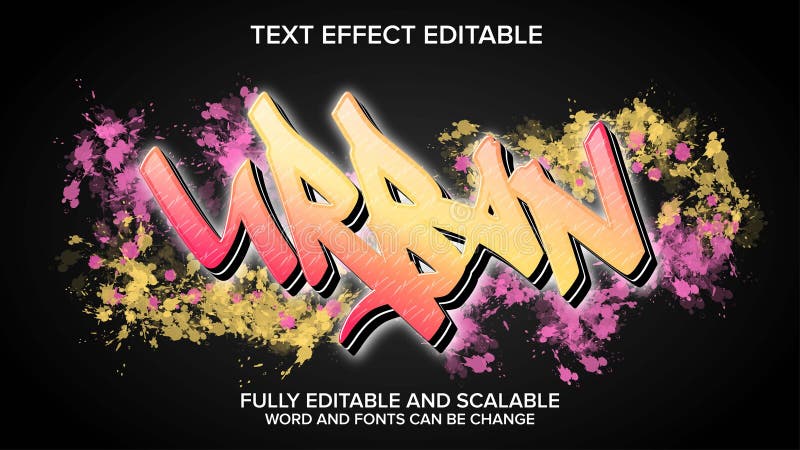 Editable Urban Graffiti Vector Text Effect Stock Illustrations – 101 ...