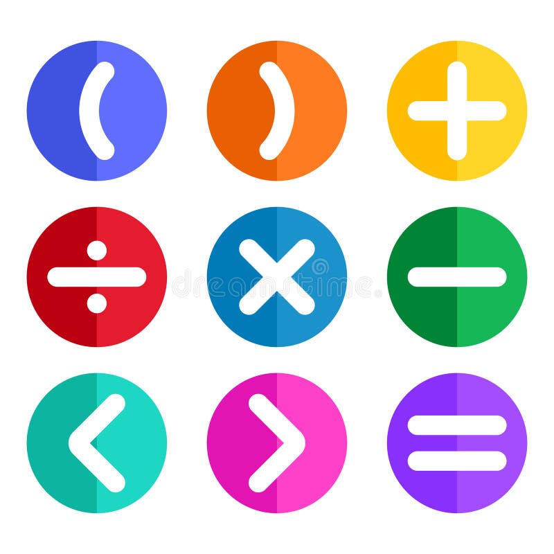 Colorful Calculator and Financial Symbols with Pink Background Showing ...