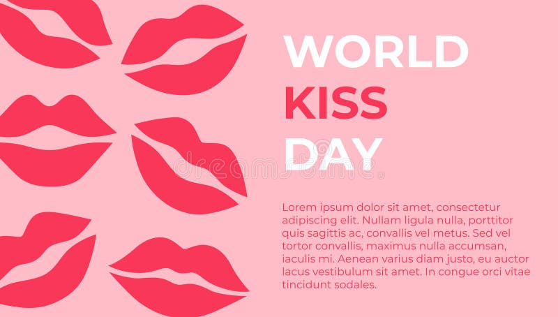 World kiss day celebration stock vector. Illustration of isolated ...