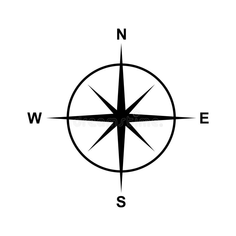 Compass Icon Vector Design Template. Compass Sign. Compass Symbol Stock ...