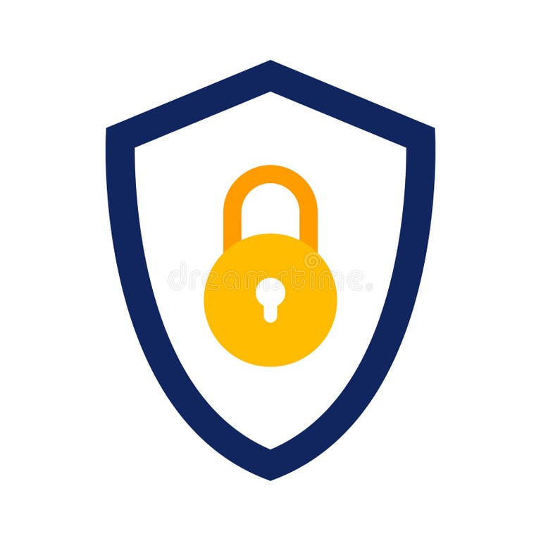 Web Security Protection. Cyber Security Vector Icon. Lock and Security ...