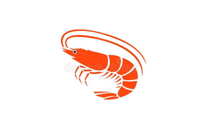 Simple Prawn Logo Illustration in Minimalist Design for Restaurant or ...