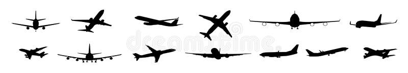 Silhouette Aroplane Stock Illustrations – 4 Silhouette Aroplane Stock ...