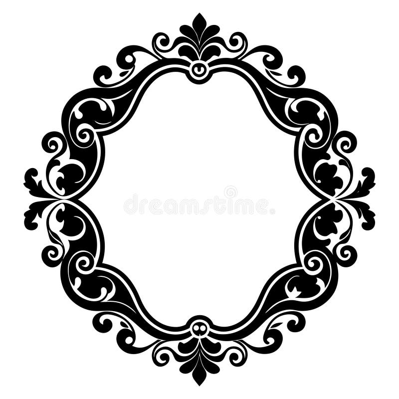 Ornate Rococo Floral Frame Elegant Clipart Stock Illustrations – 187 ...