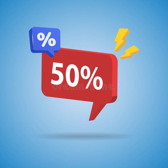 A Sale Banner with a Speech Bubble. 50 Discount. Black Friday Sale ...