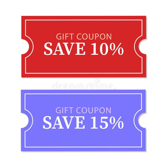 A Set of Promotional Coupons for a Website, Online Advertising, Social ...