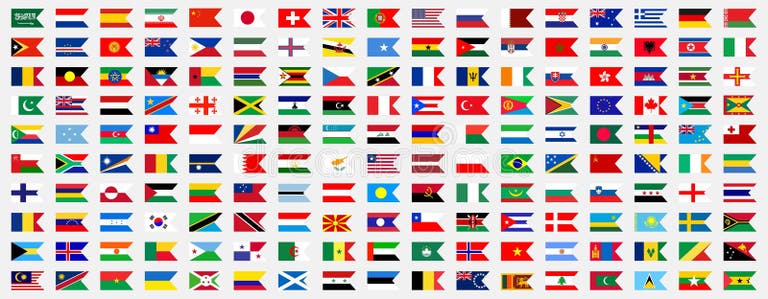 All Countries Flag Set. National Flags Set Stock Illustration ...