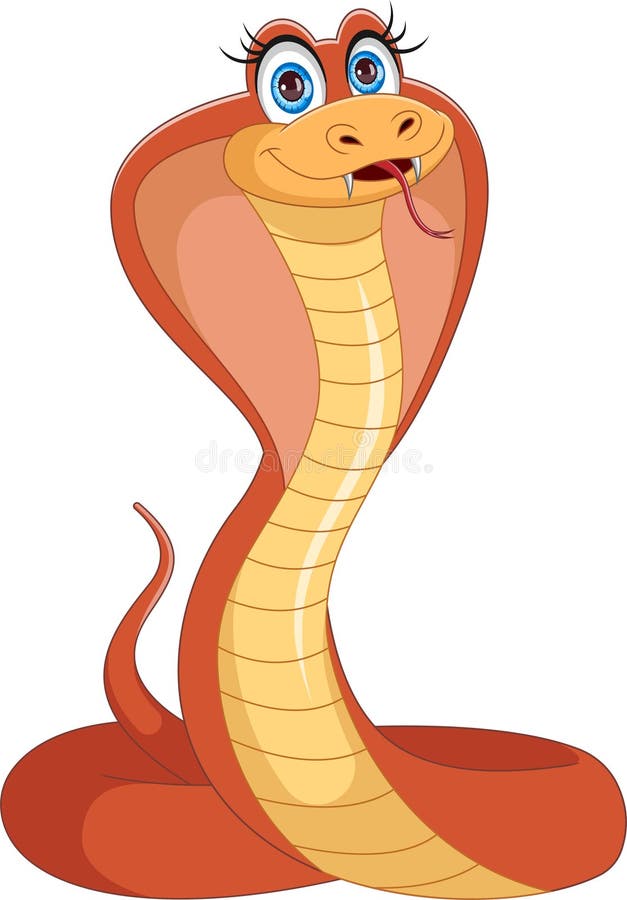 Cute cobra cartoon stock illustration. Illustration of nature - 393613558