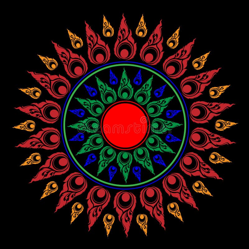 Vibrant Cosmic Mandala stock illustration. Illustration of pattern ...