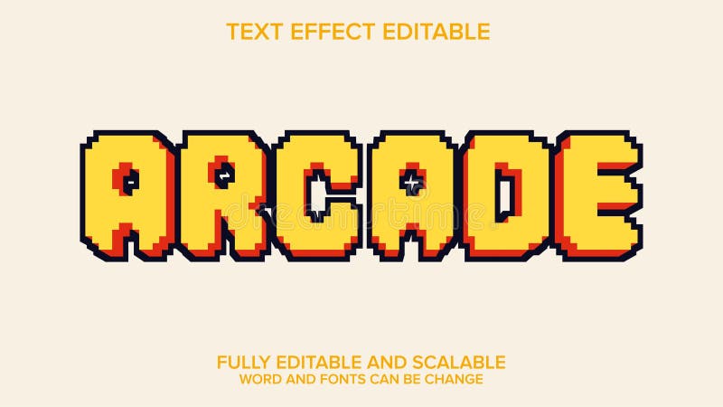 Pixel Game Text Effect Vector Editable Stock Illustration - Illustration of diagram, screenshot ...
