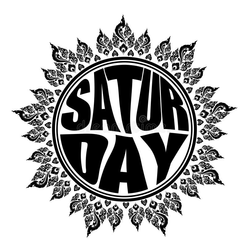 Saturday Mandala stock vector. Illustration of intricate - 395288195