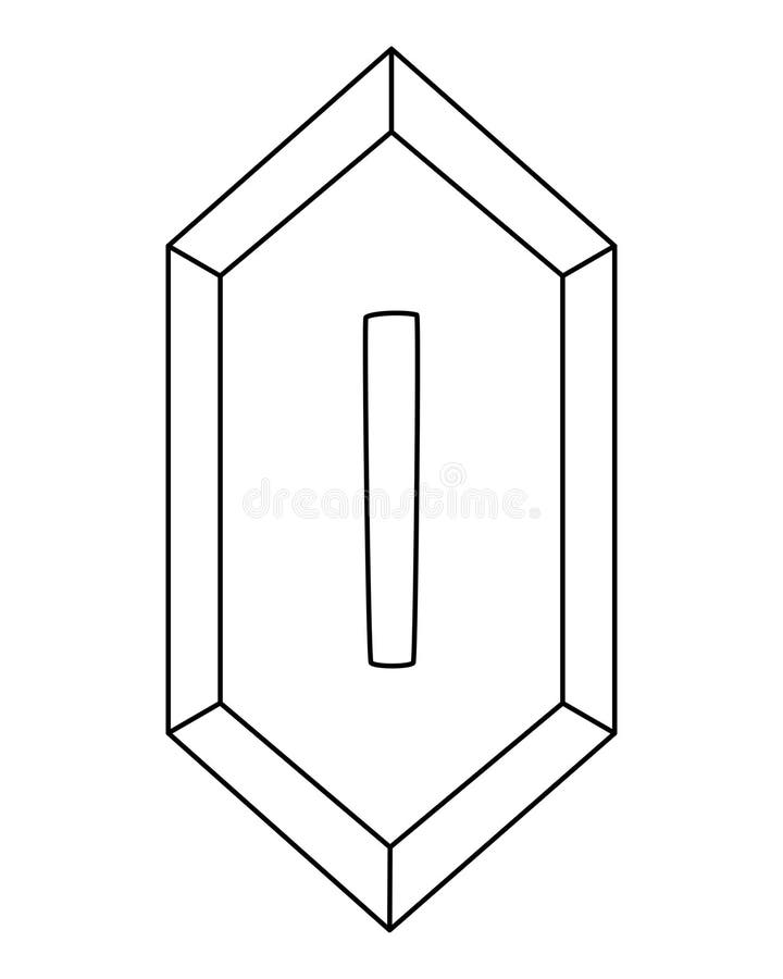 Isaz Rune of the Elder Futhark, a Magical Sign Symbolizing Ice ...