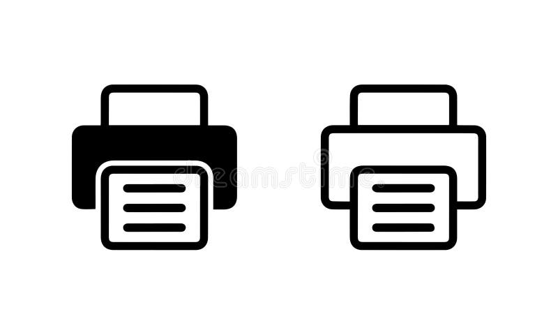 Printer Icon and Print Symbol, Fax Sign. Vector Illustration Eps Stock ...