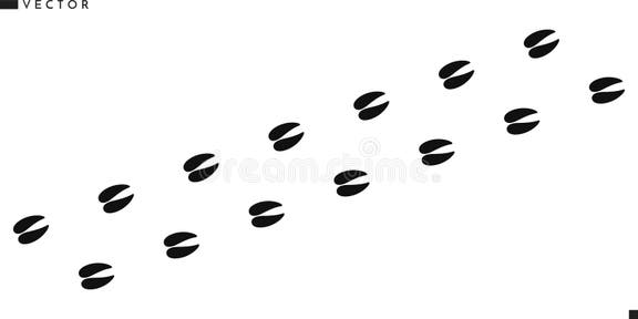 Antelope Footprints. Gazelle Paw Prints Stock Illustration ...