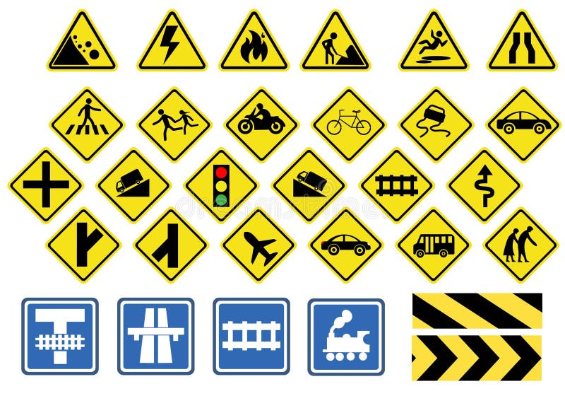 Road sign stock illustration. Illustration of blue, color - 396495614