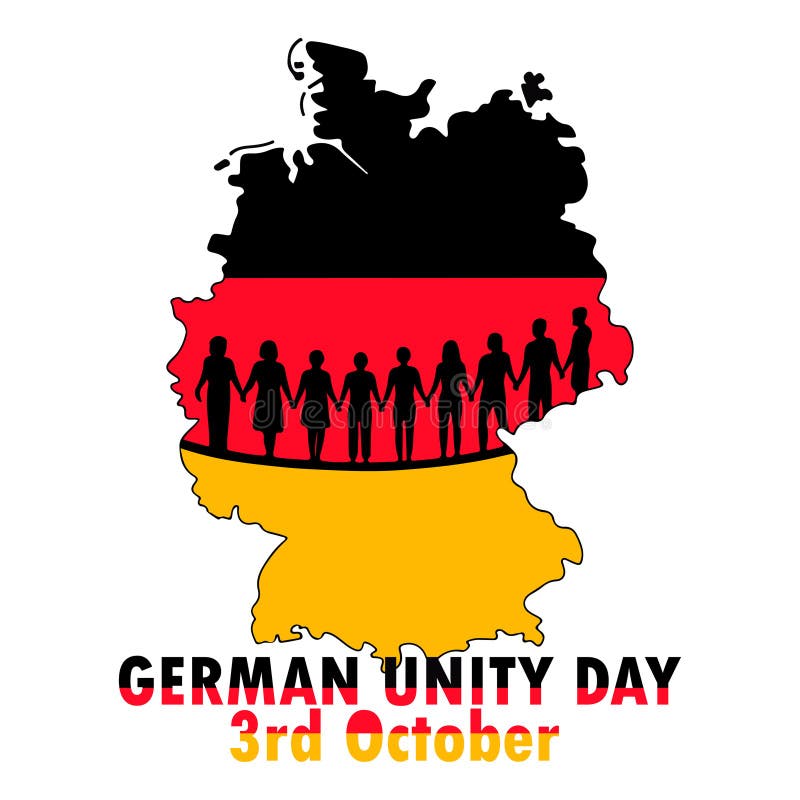 German Unity Day October 3rd Celebration Vector Design Stock ...