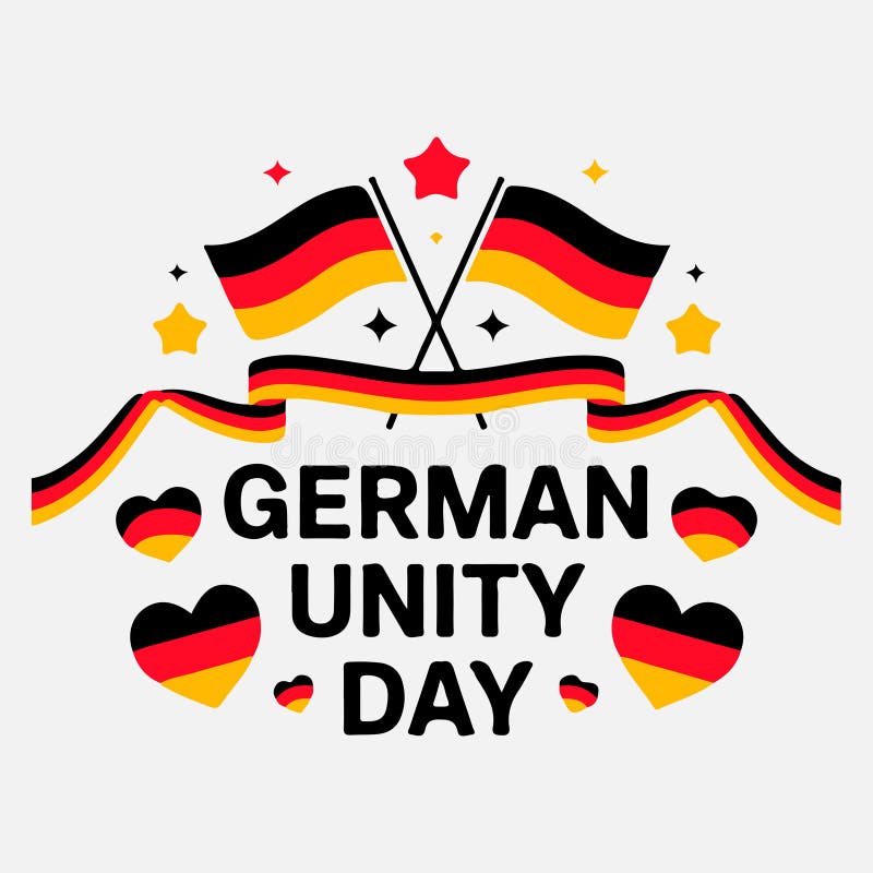 German Unity Day October 3rd Celebration Vector Design Stock ...
