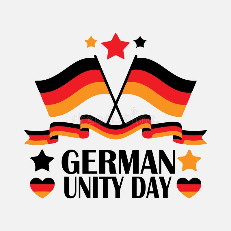 German Unity Day October 3rd Celebration Vector Design Stock ...