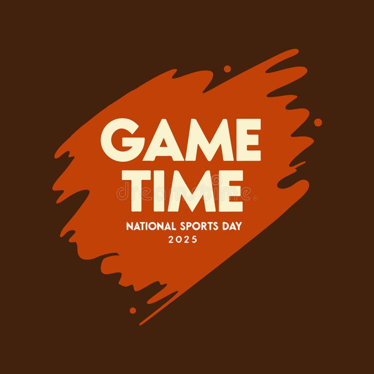 Game Time National Sports Day Vector Illustration Stock Vector ...